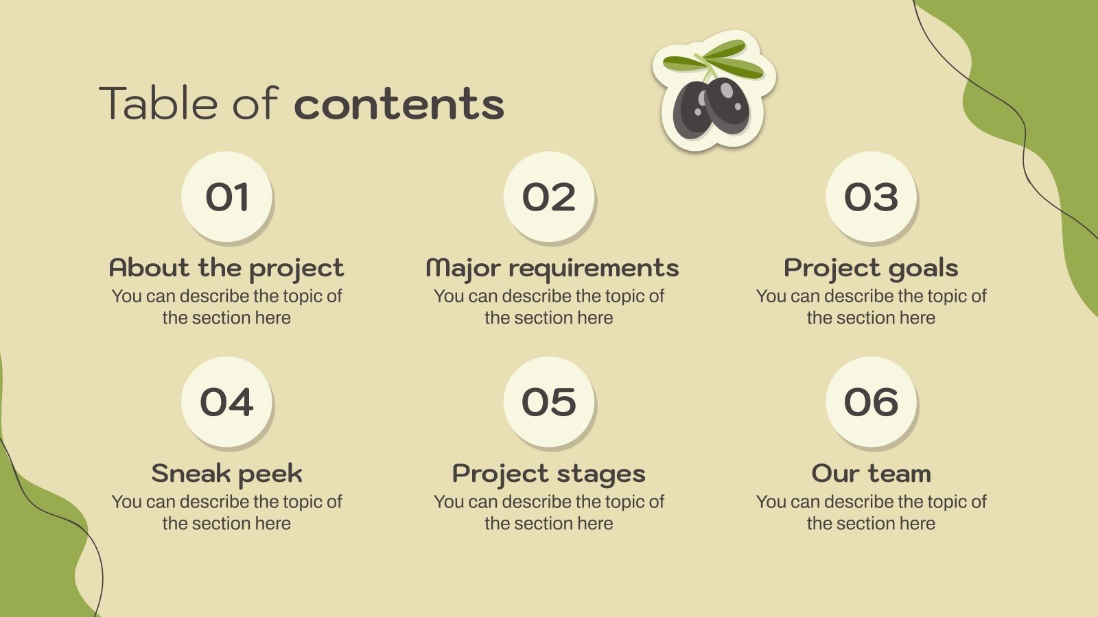 Olive Harvest Season Project Proposal | Google Slides & PPT