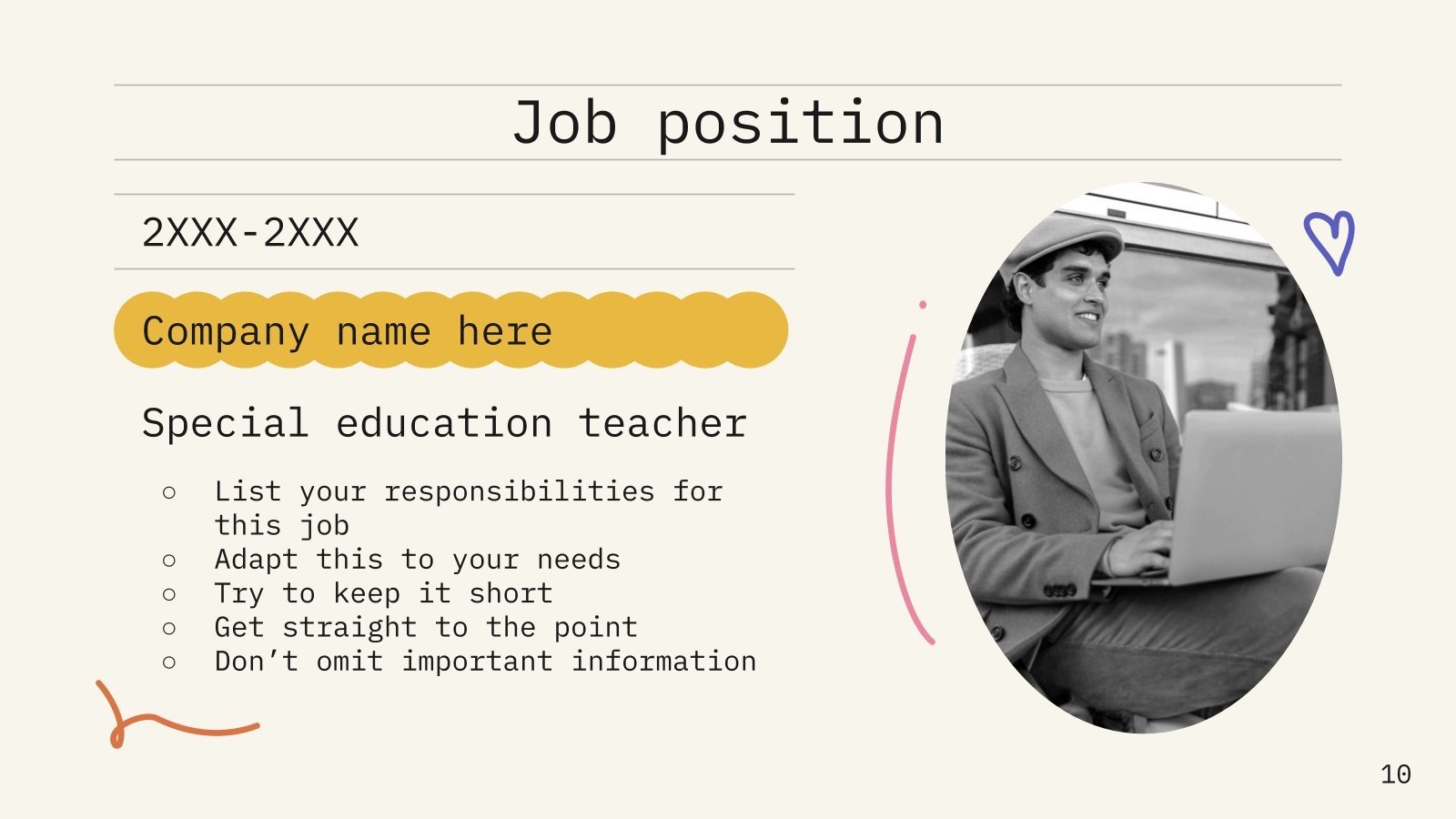 Special Education Teacher CV | Google Slides & PowerPoint