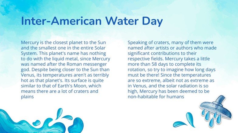 Science Subject for High School: Inter-American Water Day