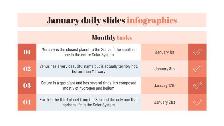 January Daily Slides Infographics | Google Slides & PPT