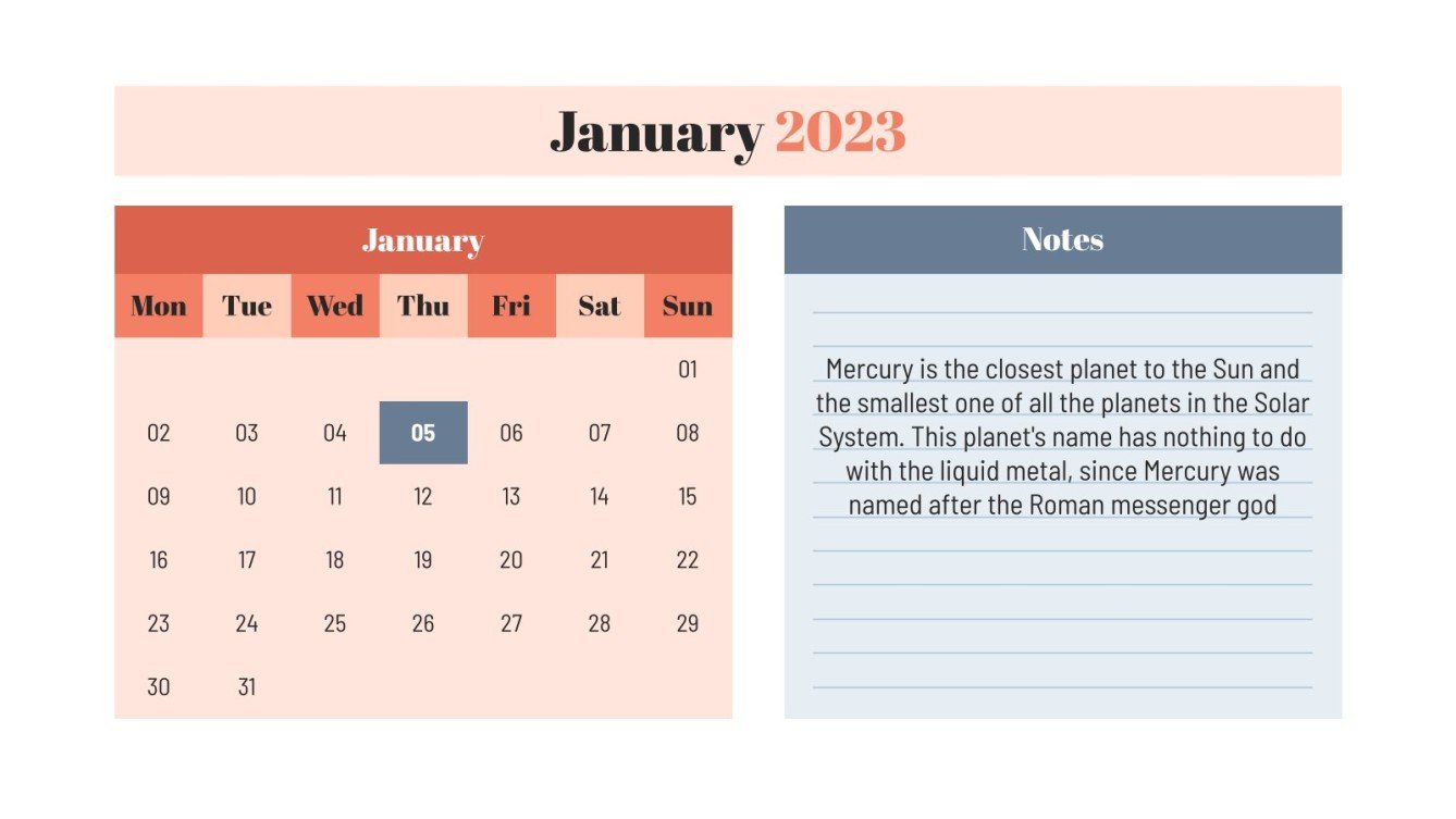 January Daily Slides Infographics | Google Slides & PPT