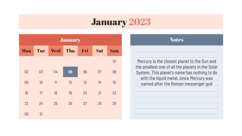 January Daily Slides Infographics | Google Slides & PPT