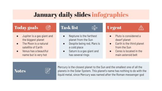 January Daily Slides Infographics | Google Slides & PPT