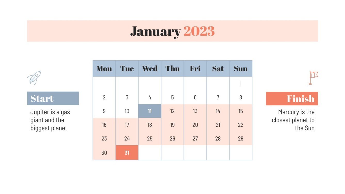 January Daily Slides Infographics | Google Slides & PPT