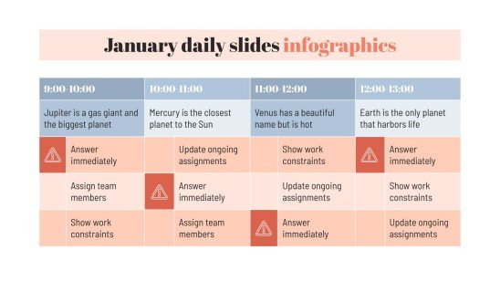 January Daily Slides Infographics | Google Slides & PPT