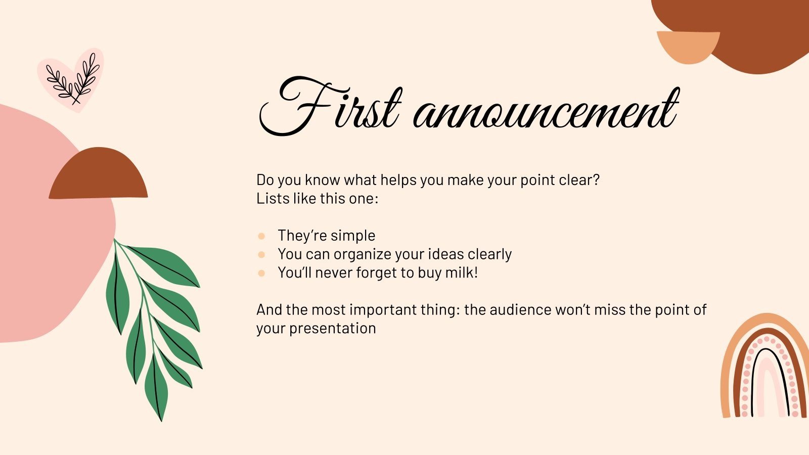 Pastel Boho Newsletter | Google Slides & PowerPoint template