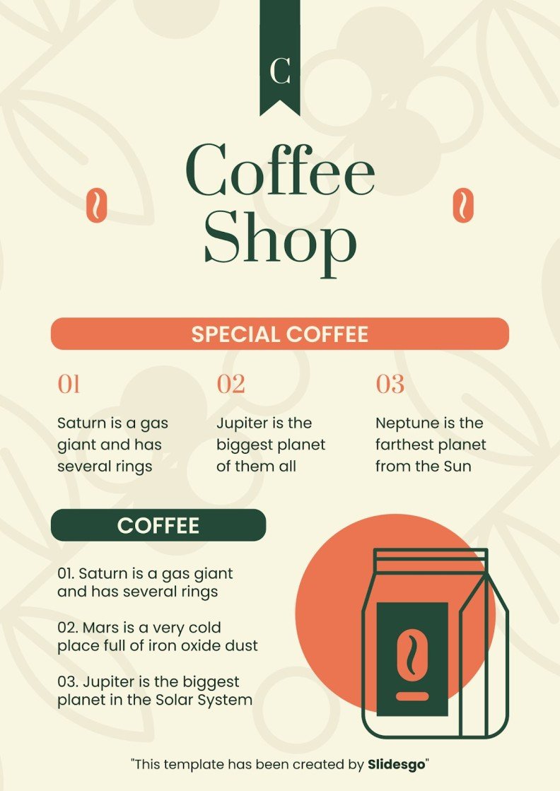 Coffee Shop Printable Menu for International Coffee Day