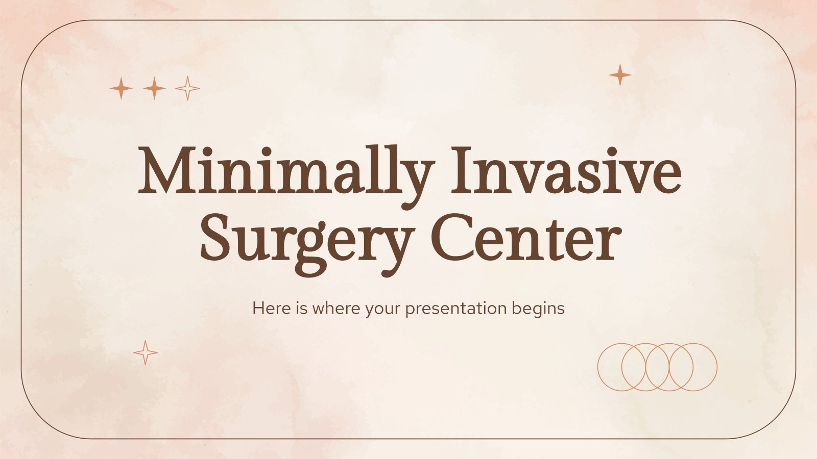 Minimally Invasive Surgery Center | Google Slides & PowerPoint