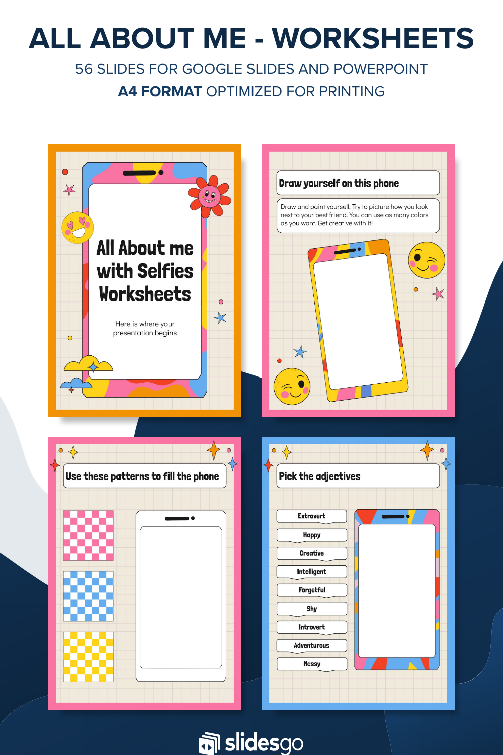All About Me with Selfies Worksheets | Google Slides & PPT