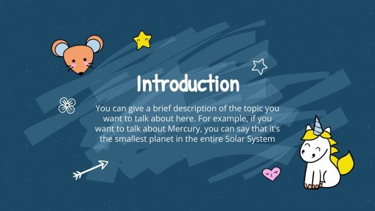 Kawaii Chalkboard Style Newsletter | Google Slides