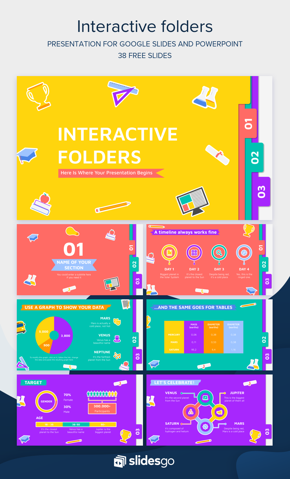 Interactive Folders | Template for Google Slides & PowerPoint