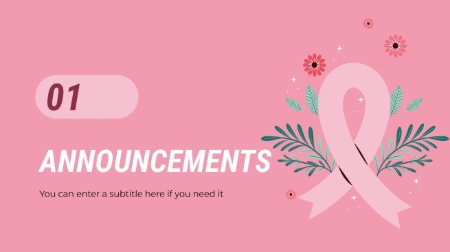 World Breast Cancer Month Newsletter | Google Slides
