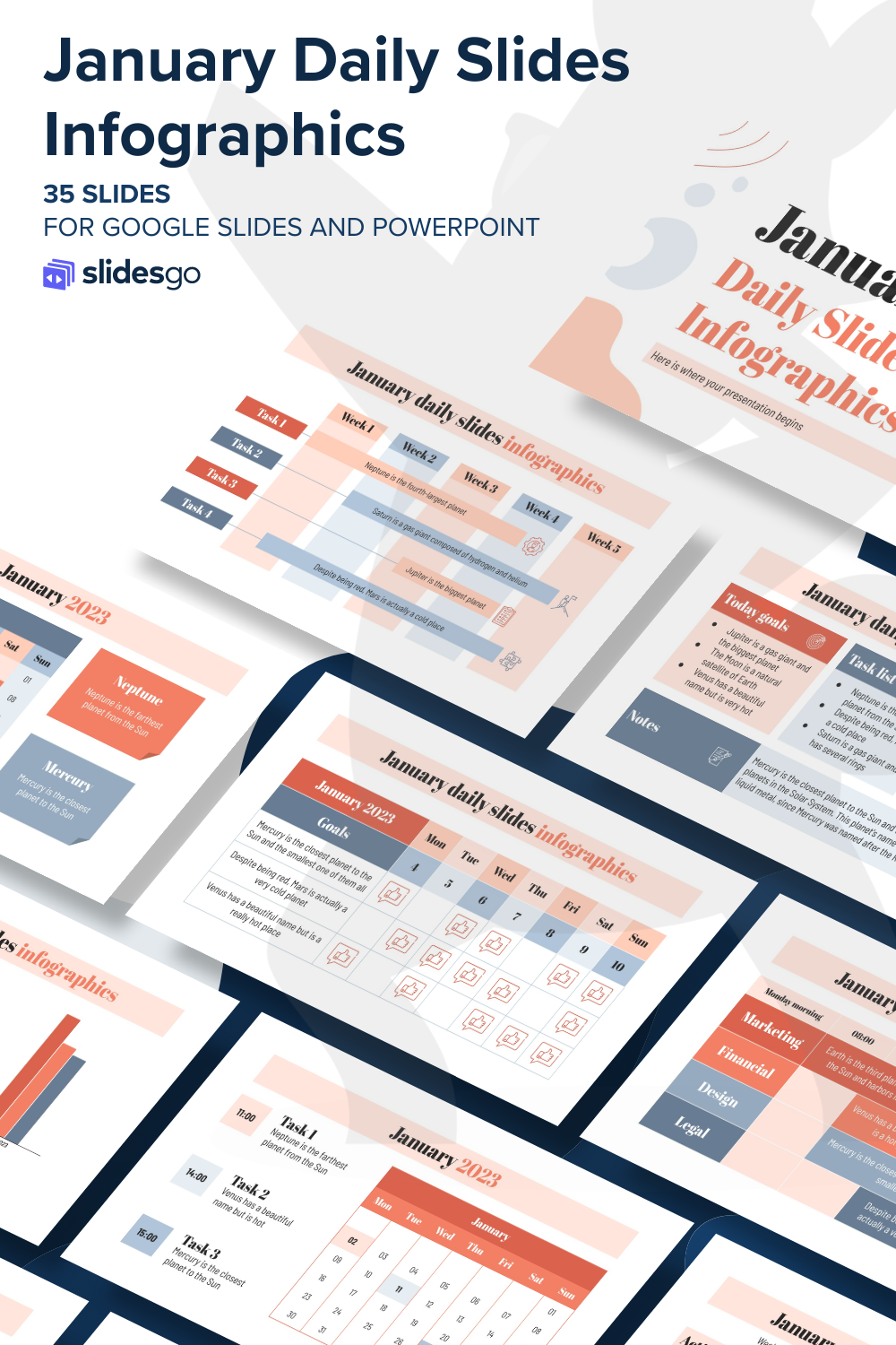 January Daily Slides Infographics | Google Slides & PPT