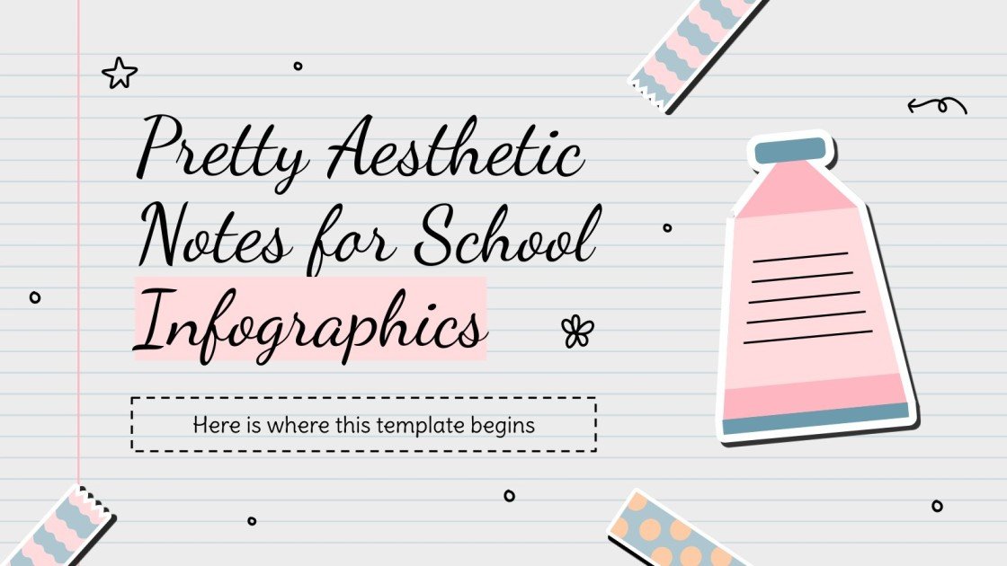 Pretty Aesthetic Notes for School Infographics | Google Slides