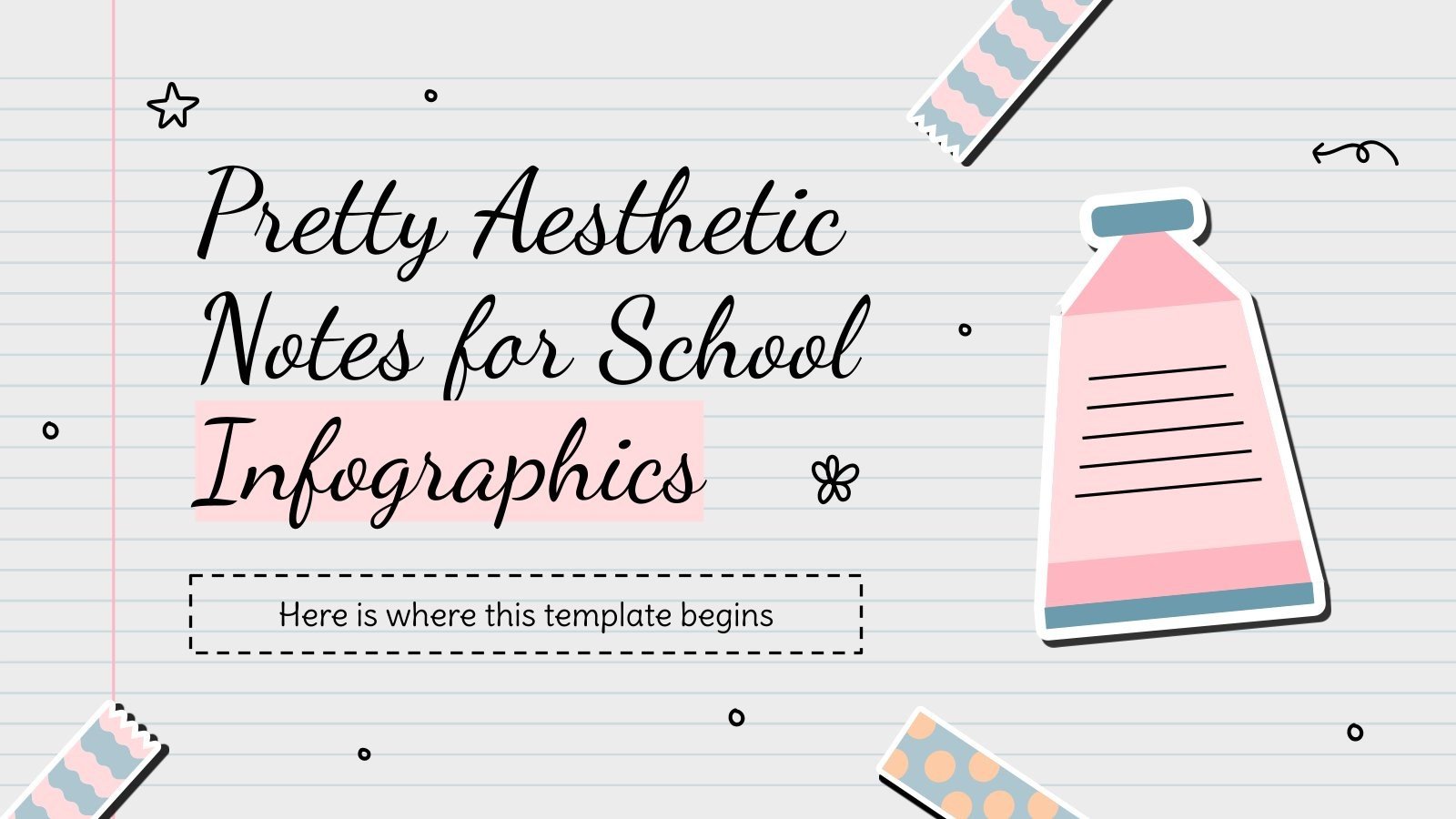 Pretty Aesthetic Notes for School Infographics | Google Slides