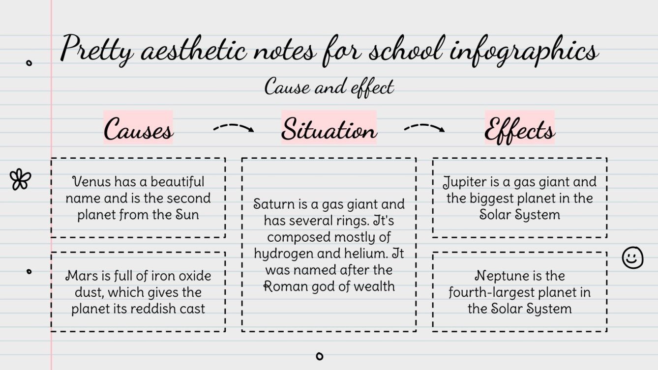Pretty Aesthetic Notes for School Infographics | Google Slides