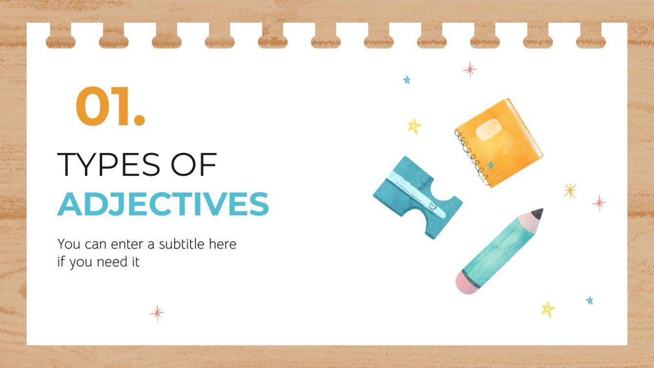 Grammar Subject for Elementary - 4th Grade: Ordering Adjectives