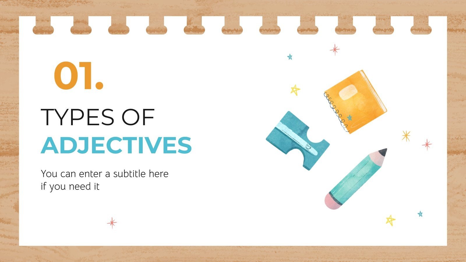 Grammar Subject for Elementary - 4th Grade: Ordering Adjectives