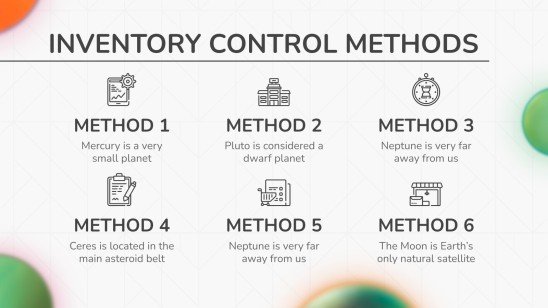 Reunião de métodos de controle de inventário | Google Slides