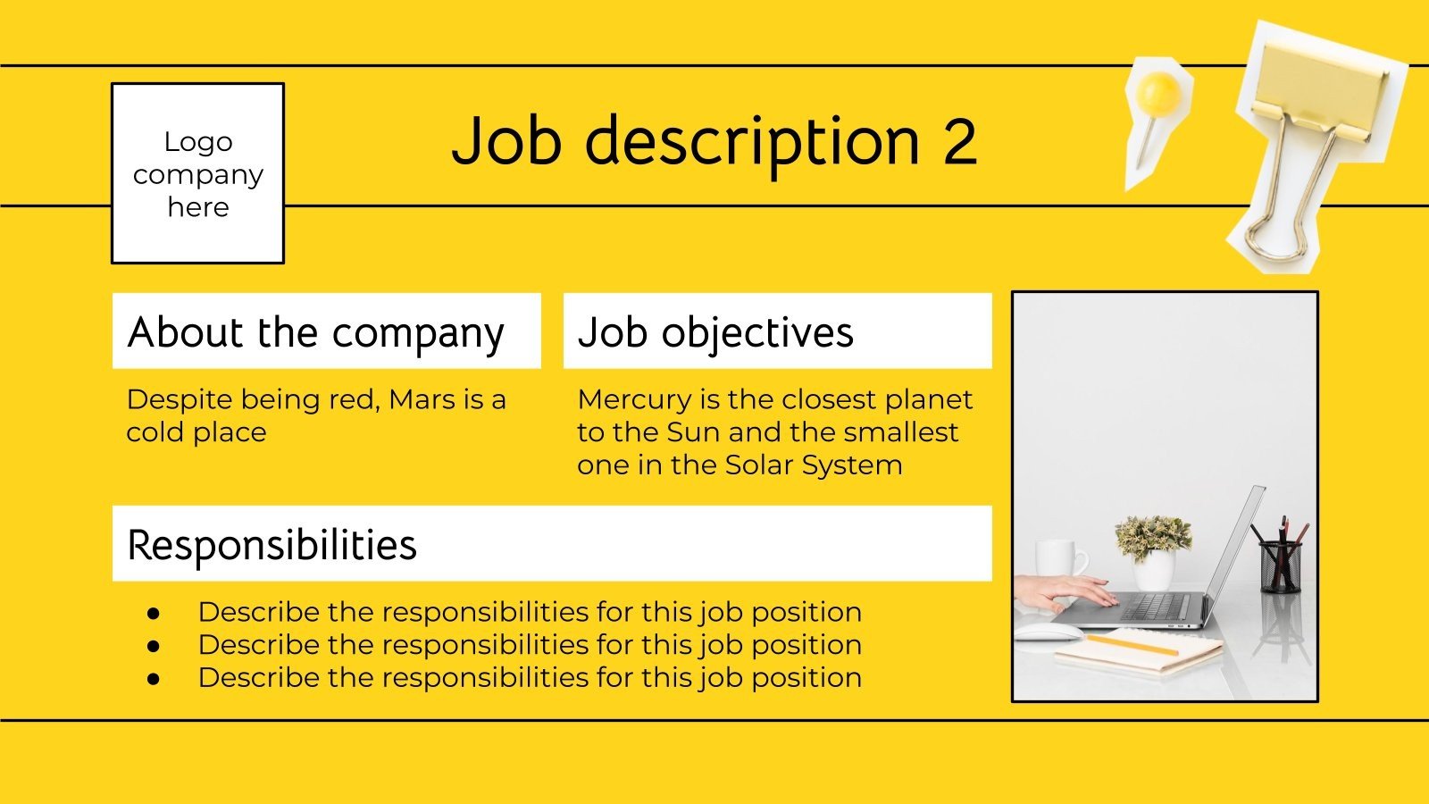 Copywriting Job Descriptions | Google Slides & PowerPoint