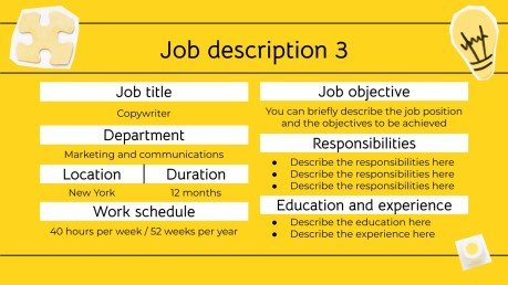 Copywriting Job Descriptions | Google Slides & PowerPoint