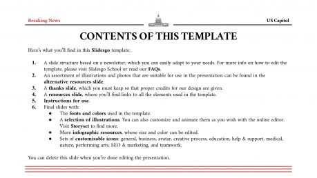 Breaking News: US Capitol Google Slides & PowerPoint template