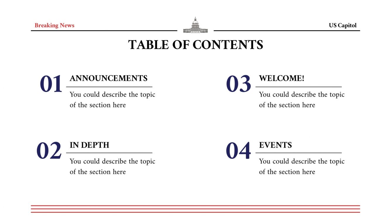 Breaking News: US Capitol Google Slides & PowerPoint template