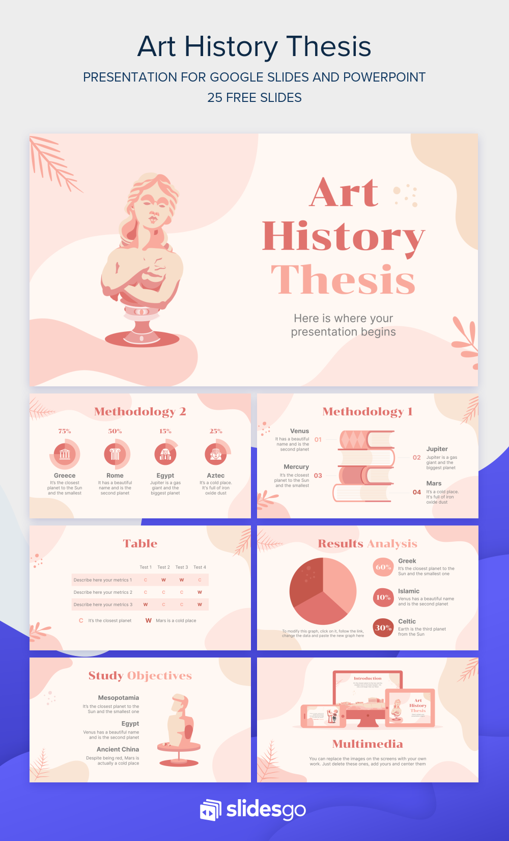 Art History Thesis Google Slides theme & PowerPoint template