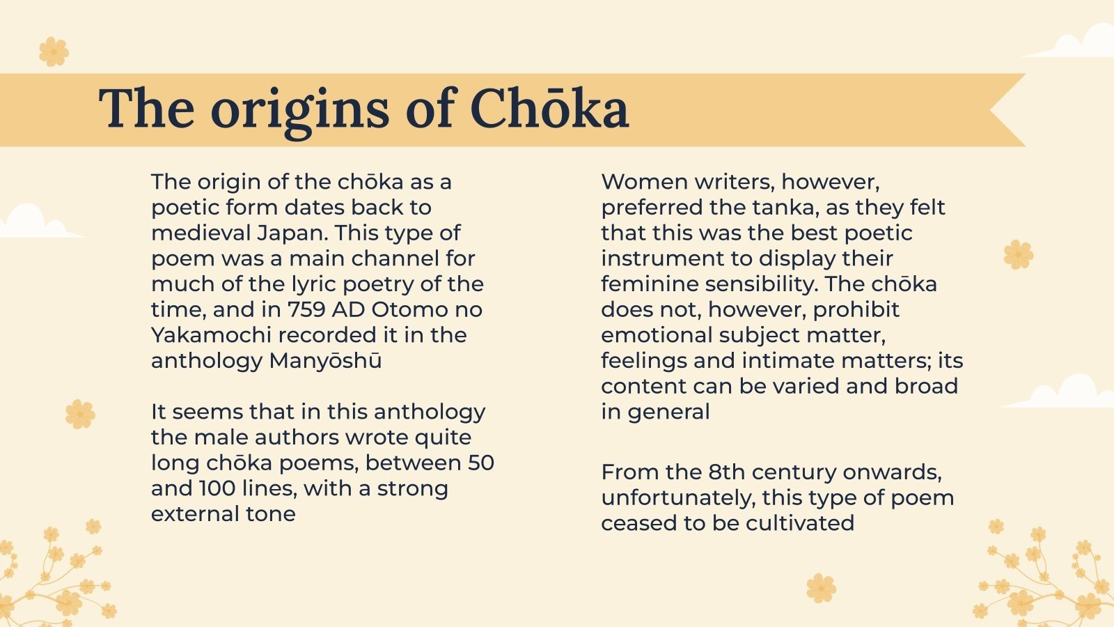 Japanese I Subject for Middle School: Haiku, Chöka and Tanka