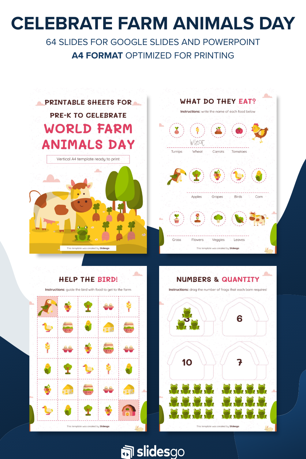 Farm Pre-K Printable Sheets | Google Slides & PowerPoint