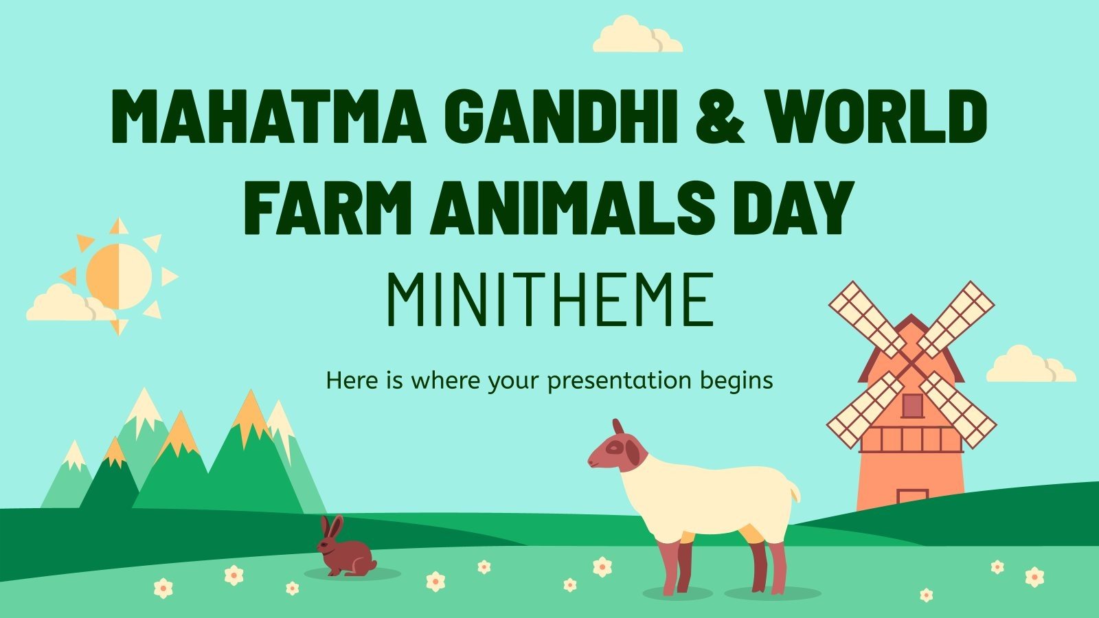 Mahatma Gandhi & World Farm Animals Day Minitheme
