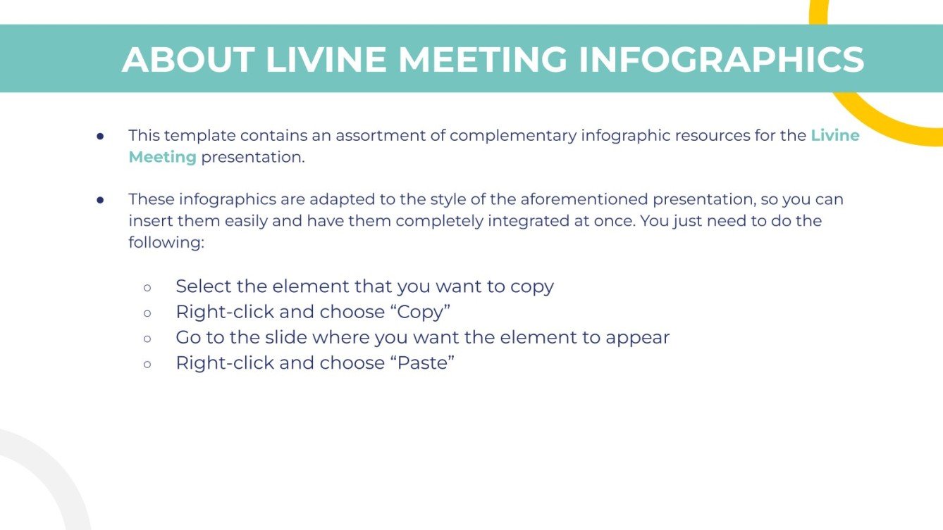 Infographies de réunion livine | Google Slides et PPT