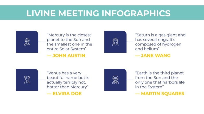 Infográficos reunião Livine | Google Slides e PowerPoint