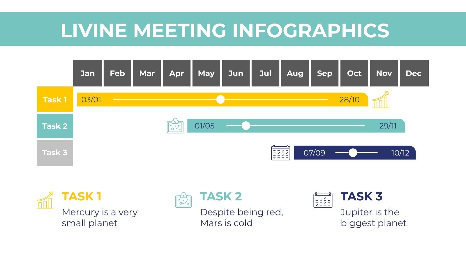 Infographies de réunion livine | Google Slides et PPT