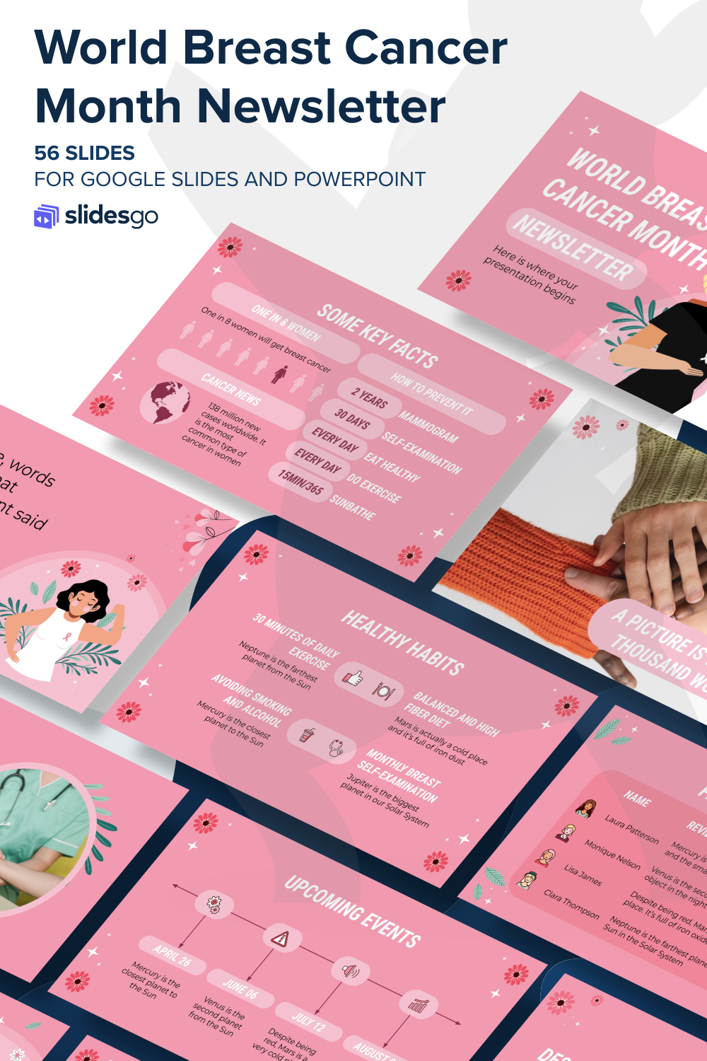 World Breast Cancer Month Newsletter | Google Slides