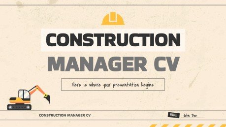 Construction Worker CV | Google Slides and PowerPoint