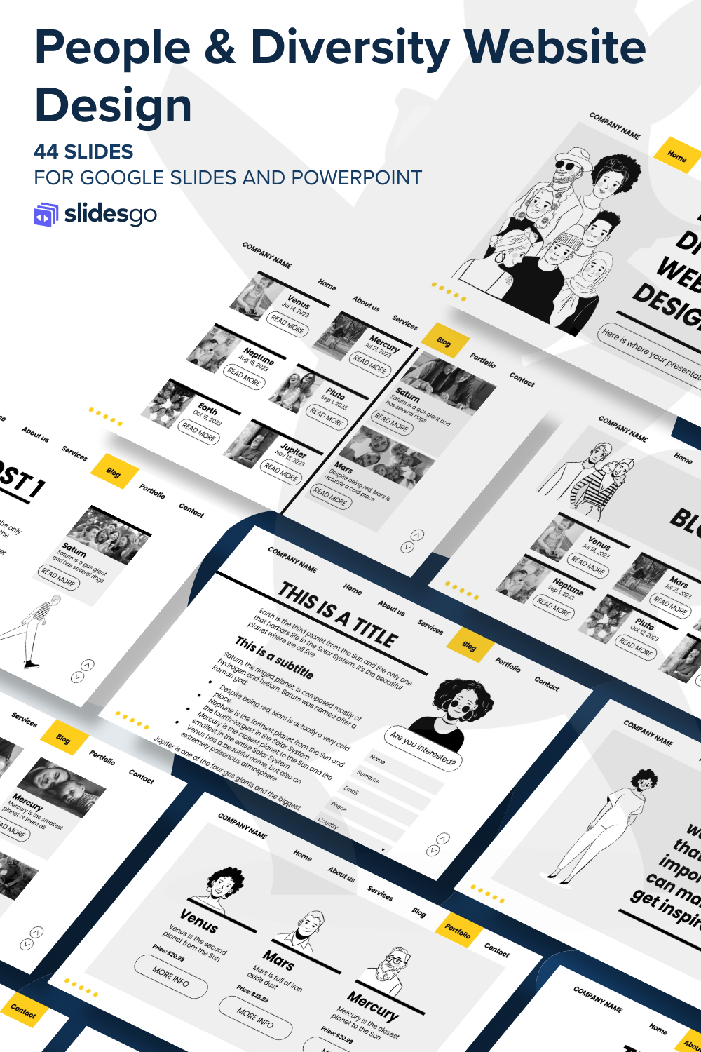 People & Diversity Website Design | Google Slides & PowerPoint