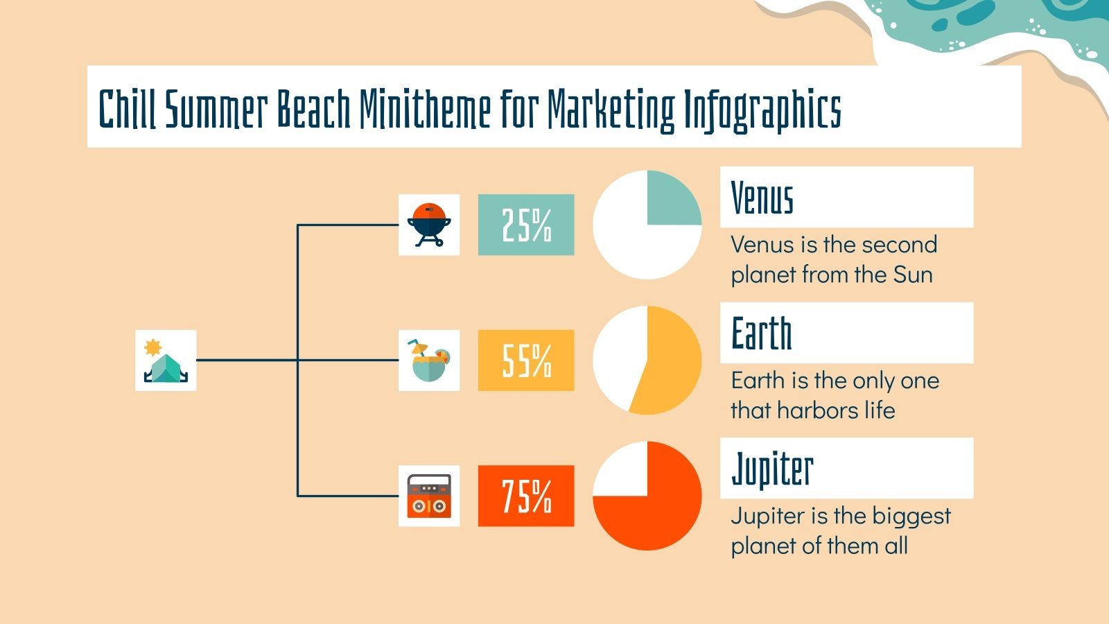 Chill Summer Beach Minitheme for Marketing Infographics