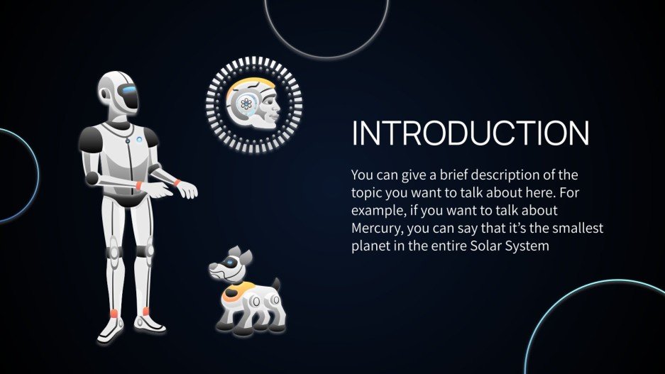 Pitch deck de robô humanoide | Google Slides e PowerPoint