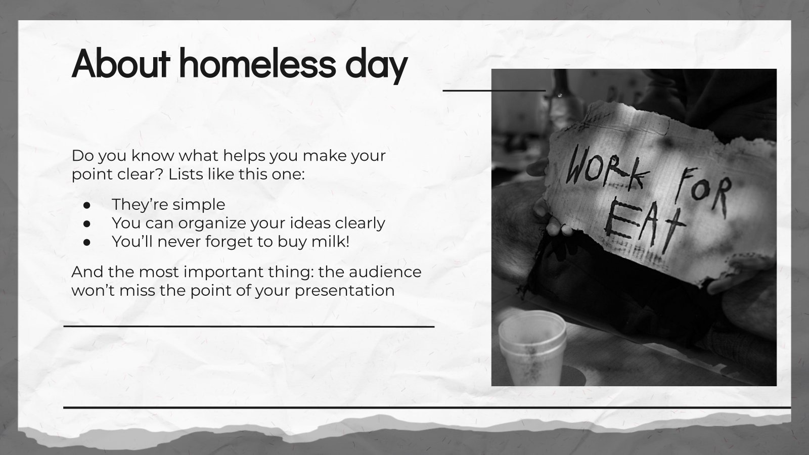 World Homeless Day Awareness MK Campaign | Google Slides & PPT