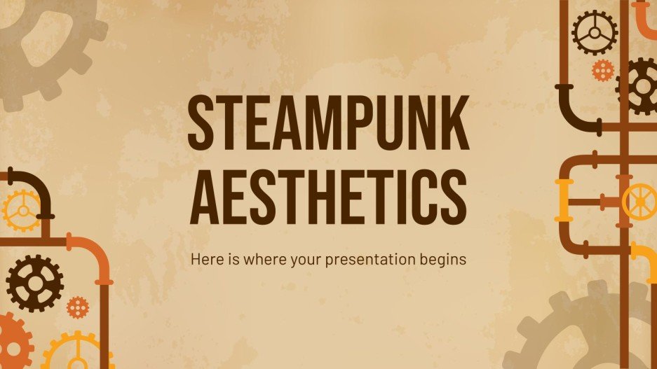 Steampunk Aesthetics Google Slides and PowerPoint template