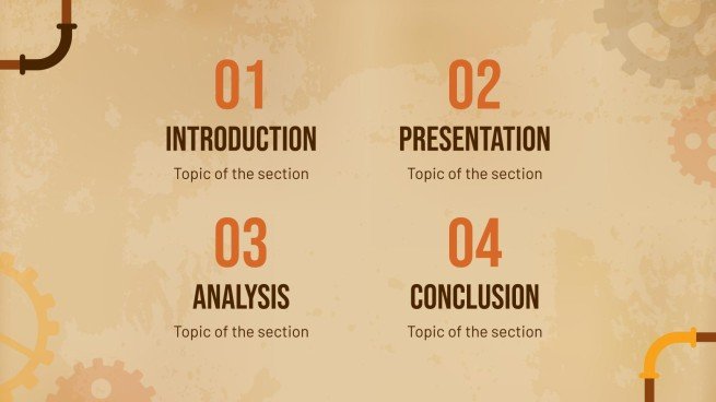 Steampunk Aesthetics Google Slides and PowerPoint template
