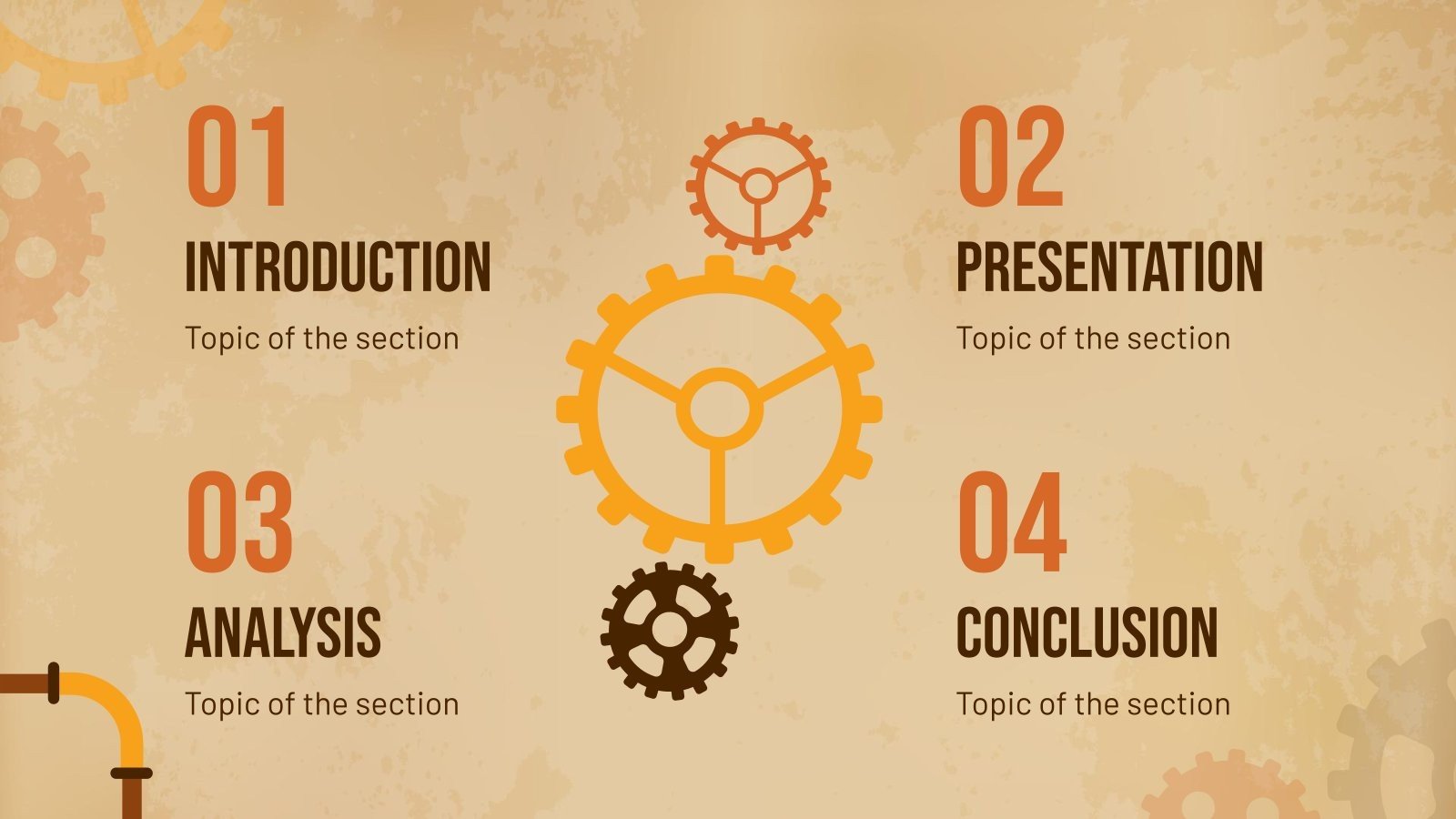 Steampunk Aesthetics Google Slides and PowerPoint template