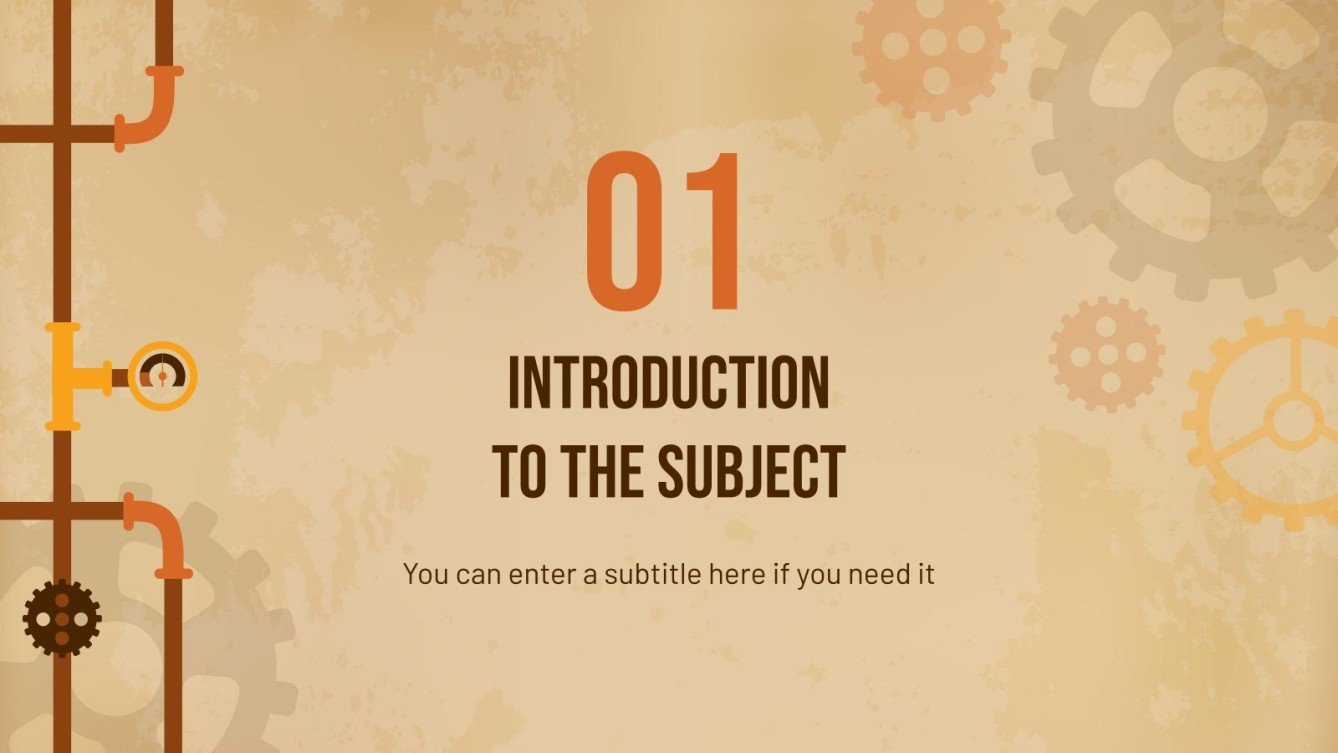 Steampunk Aesthetics Google Slides and PowerPoint template