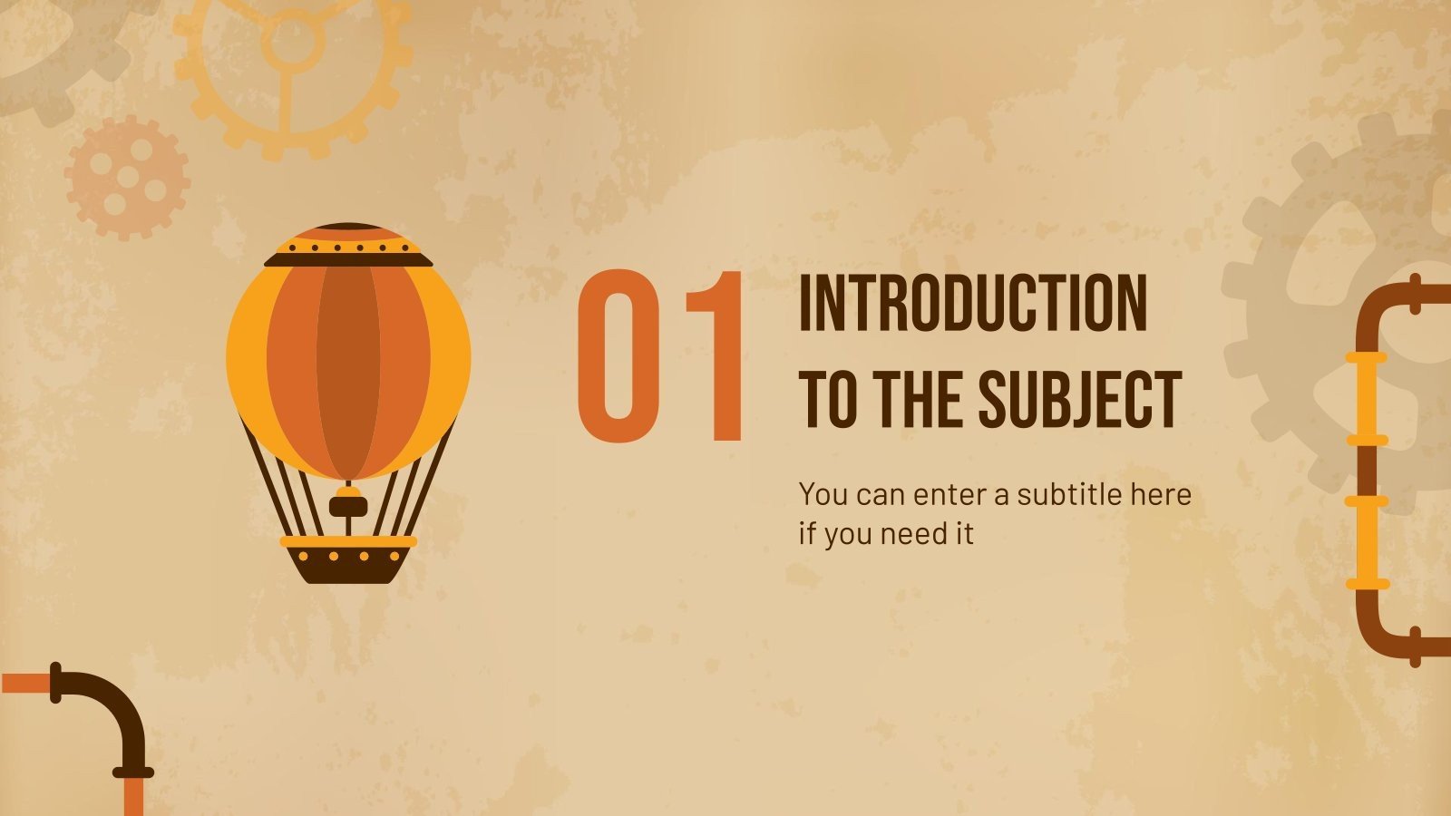 Steampunk Aesthetics Google Slides and PowerPoint template