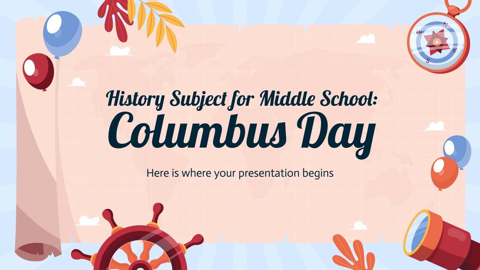 History for Middle School: Columbus Day | Google Slides & PPT