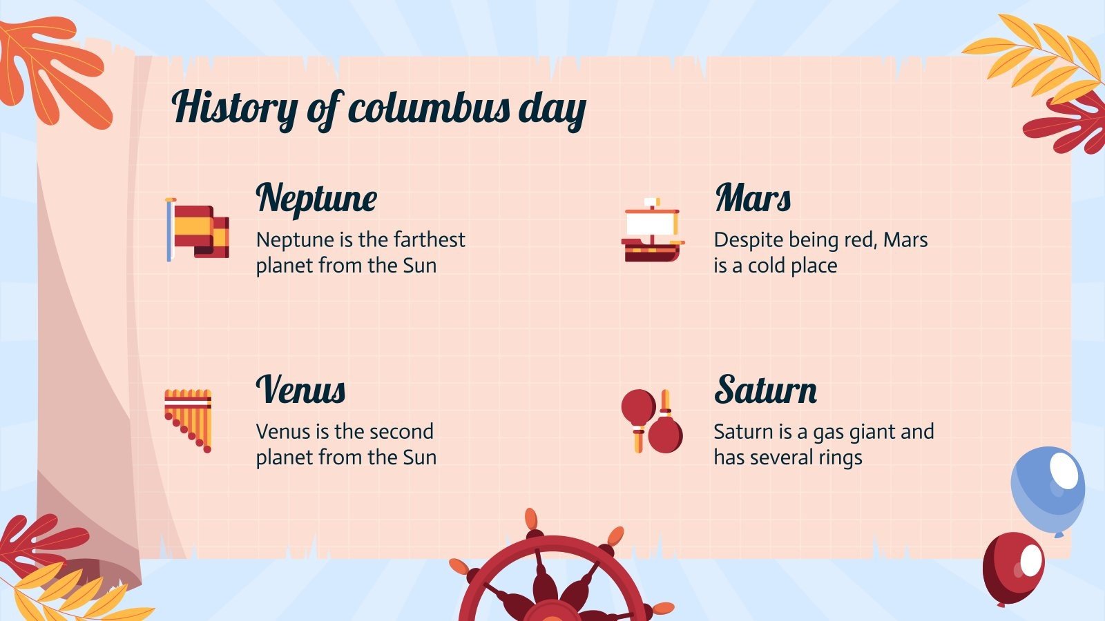 History for Middle School: Columbus Day | Google Slides & PPT