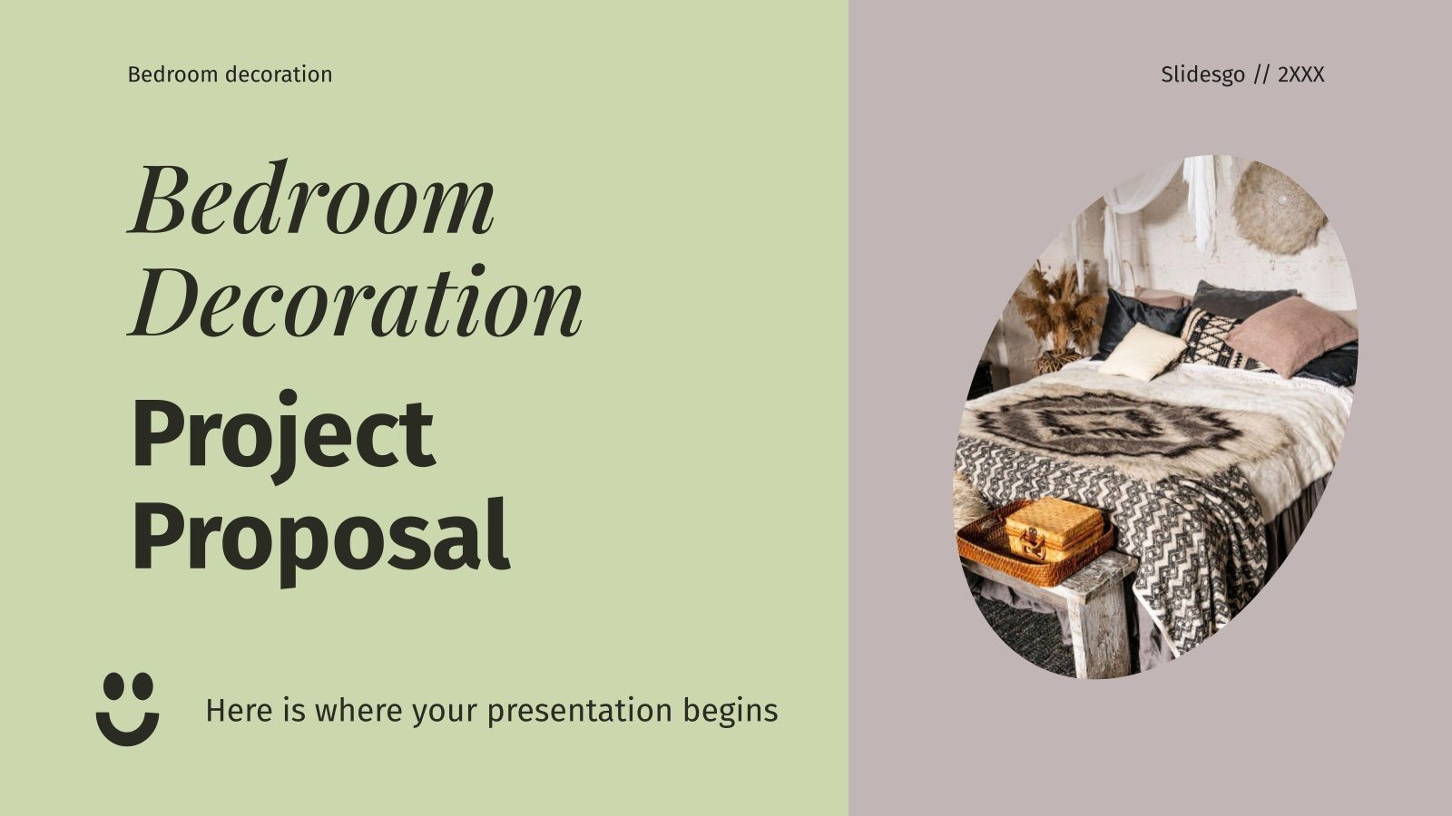 Proposta de projeto de decoração de quartos | Google Slides