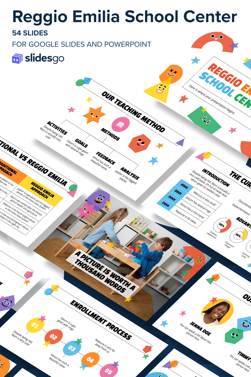 Reggio Emilia School Center | Google Slides and PowerPoint