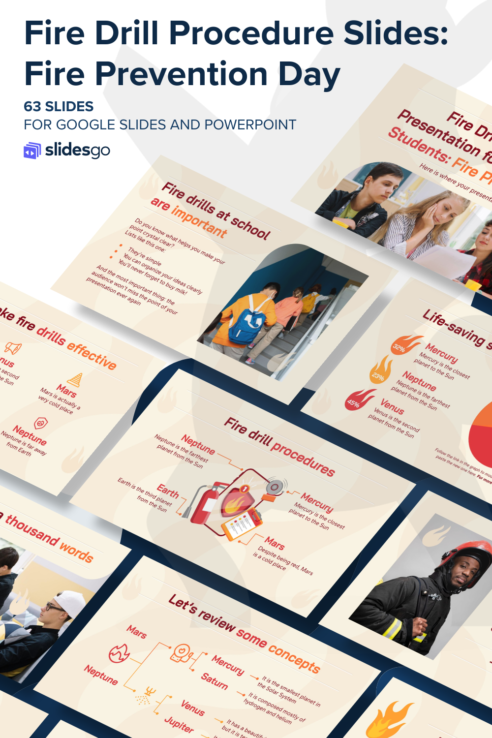 Middle School: Fire Prevention Day | Google Slides and PPT